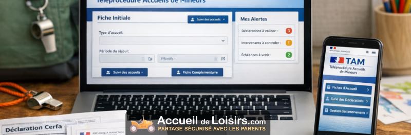 Application TAM : Téléprocédure d'Accueil de Mineurs 2026
